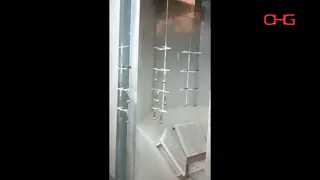 glass lubricant spray painting line automatic with conveyor system and coating