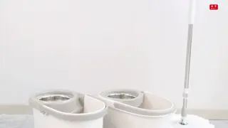 magic smart round rotating mop and bucket 6l kitchen floor easy wring with stainless steel bucket