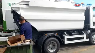isuzu rear loader garbage truck  food waste disposal truck for efficient garbage compression