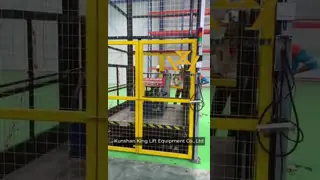 cargo stationary hydraulic lift table four safety handrail 1200mm double scissors