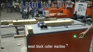 wood sawdust block cutting machine wood pallet block cutter