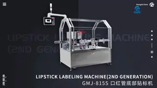 2 head rotary lipstick labeling machine , 50mm cosmetic bottle labeling machine