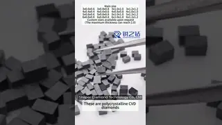 0.3mm square boron doped bdd cvd diamond plate high electrical conductivity oem