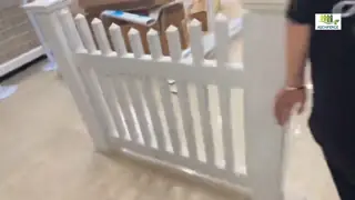 8ft wide white clean design pvc picket fence durable fire retardant