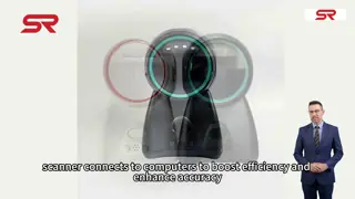 20-100mm width desktop barcode scanner with 10mil resolution and 200 scans/second speed