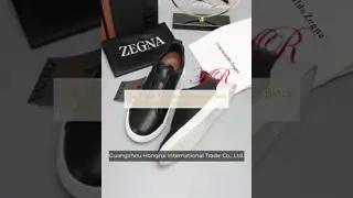 men's black leather casual shoes no lace comfort platform