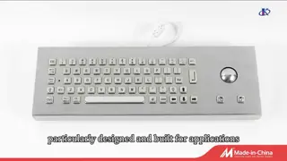 rugged metal industrial keyboard with trackball 103 function keys and number keypad