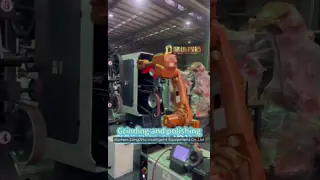fully automatic robotic polishing machine 5000*5000*2000 dimension for aluminum chair base