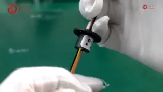od 12.4mm 3 circuit 2a rotating slip ring with flange drones and robot slip ring