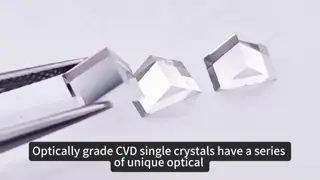 colorless mono cvd lab grown diamonds single crystal optical prism 2x2x1mm