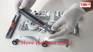 iron and nylon folding door roller wheel fittings for sliding wardrobe doors 8.5cm*11cm