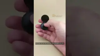 black plastic round smooth cap for cosmetic bottles