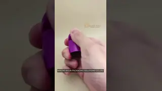 nice design purple plastic round smooth cap for cosmetic bottles