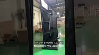 alone tile display stand custom ledger wing rack display flip page style