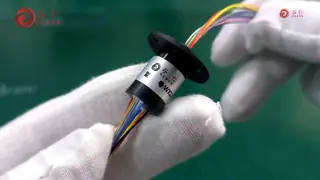 12 circuits 2a mini slip ring with flange small installation space