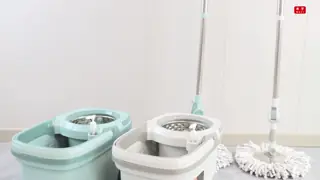 8.5l stainless steel basket rotating mop and bucket set microfiber spinning mop tornado cleaning mop