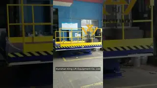 loading hydraulic scissor lift dock leveler with emergency button and safety valves