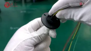 6 way 2a od 22mm conductive slip ring with flange for pan / tilt rotator