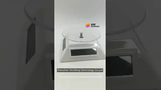 360 degree rotating led light solar display stand for displaying mobile phones jewelry watch