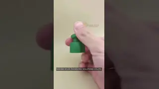green plastic smooth cap with button for cosmetic bottles