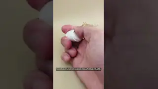 small white plastic round smooth cap for skincare bottles