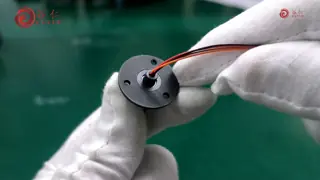 od 12.4mm low power rotary electric slip ring 4 channels 2a 150rpm for electric toys