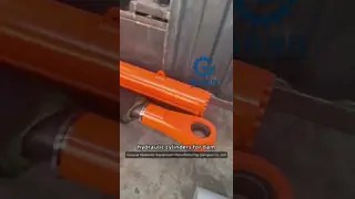 installation of ceramics hydraulic cylinder for hydraulic engineering on the middle ear shaft