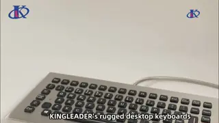 super-tiny stainless steel industrial keyboard with touchpad and function keys for machines