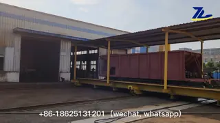 air unloading coal railway wagon with four bottom discharge hatches
