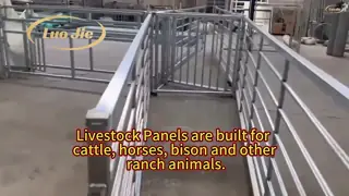 anti impact galvanized livestock fence panels multi terrain for large cattle / horse ranches