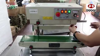 electric driven duoqi fr-770 vertical style sealing machine for shrink sleeve seaming