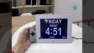 8 inch digital picture frame  lcd display video music player remote