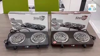 customized logo multifunctional 2000w safety portable black brown two burner electric stove