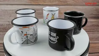 c shape handle custom camping enamel mug stainless steel travel custom coffee mugs production 80000p