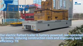 trackless omnidirectional transfer cart offering longitudinal and transverse mobility with automatic