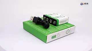 1100mah 9v rechargeable battery pack with usb-c charging and 800 cycles life for electronics