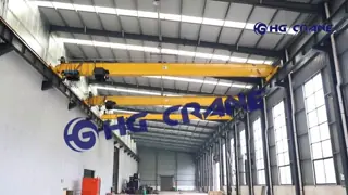 european standard single girder crane with 15 ton lifting load, box shape girder, and schneider