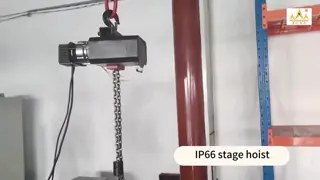 1 ton stage electric chain hoist with waterproof lighting for truss event