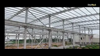 large scale warehouse steel frame building construction corrosion resistant