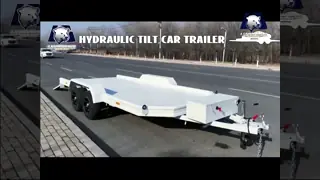 dual-axis hydraulic lifting car trailer with lightweight high-strength alloy