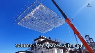 large span steel structure stadium rustproof high strength steel space frame structure