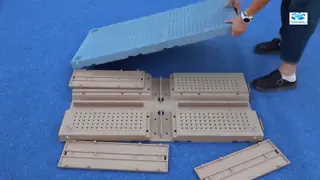 special locking tabs seamless flooring for turf and event grass protection