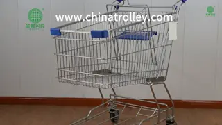 q195 steel 125l asian supermarket metal storage shopping trolley sgs certificate