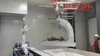manual / automatic glass lubricant liquid painting line for forging on metal substrate