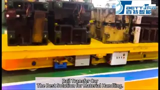 heavy duty 10ton motorized transfer rail cart with 8h runtime