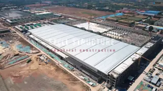 mep integrated peb metal steel frame structure warehouse workshop