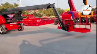 mobile diesel telescopic boom lift 30m-46m reach telescopic manlift