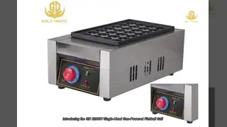 single head gas powered fishball grill 2200w for night market stalls
