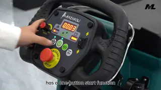 90w 21inch walk behind auto scrubber machine mop for floor washing cleaning