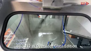customized wet sandblasting machine with large inspection window